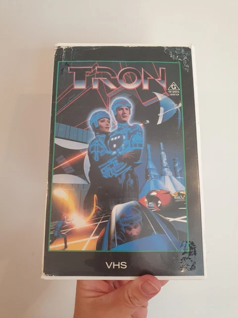 TRON 1982 VHS Tape Clamshell Case Walt Disney RARE Ex Rental Unknown ...