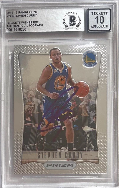CARTE AUTO 2012-13 Stephen Curry Panini Prizm... authentifiée BGS ...