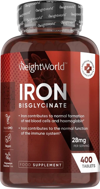 GENTLE IRON TABLETS High Strength 28mg - 400 Tablets (6+ Months Supply ...