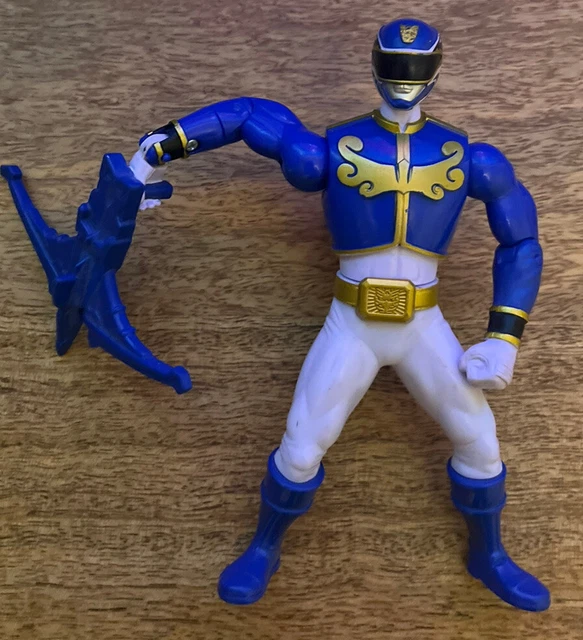 BANDAI SABAN'S POWER Rangers Megaforce Blue Ranger Action Figure 4.5 ...