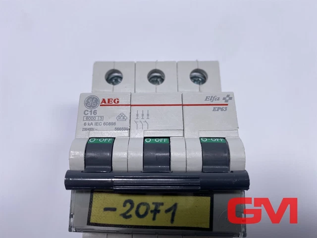 AEG GE LEISTUNGSSCHUTZSCHALTER Elfa EP63 C16 circuit breaker 566599 3P ...