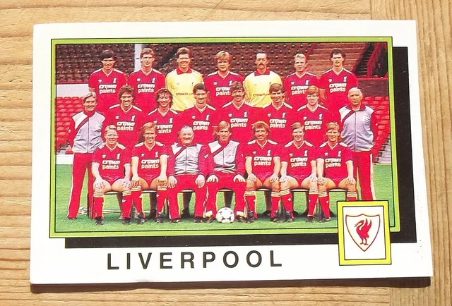 PANINI FOOTBALL 86 No 134 Liverpool Football Club Team Group Very Good ...