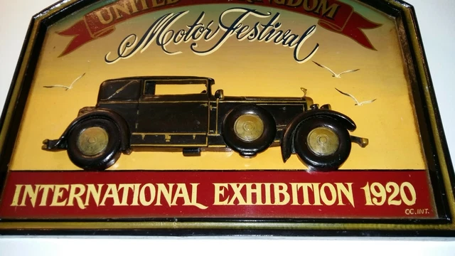 MOTOR FESTIVAL INTERNATIONAL 1920 exhibition sign Rolls Royce hand ...