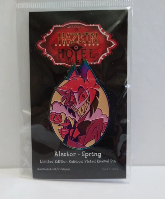 HAZBIN HOTEL ALASTOR Spring Limited Edition Rainbow Plated Enamel Pin ...