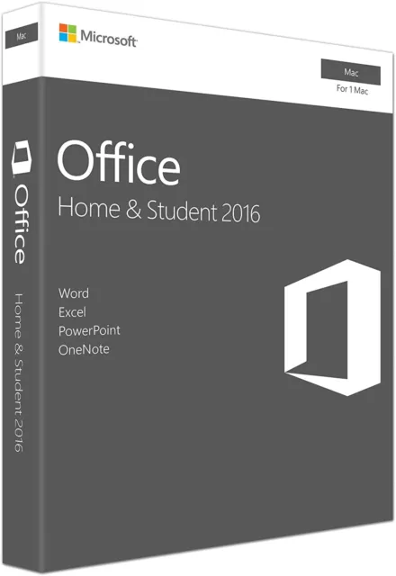 MICROSOFT OFFICE HOME and Student 2016 Mac Retail Box Sealed UK GENUINE ...