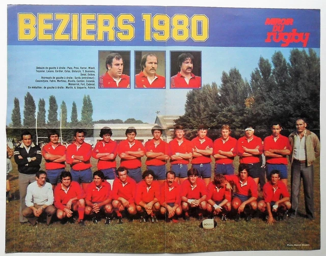 BEZIERS 1980 GIANT RUGBY POSTER 58cm x 46cm $3.17 - PicClick AU
