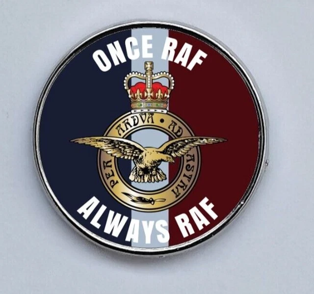 ROYAL AIR FORCE Once RAF always RAF domed lapel pin badge 25mm £3.45 ...