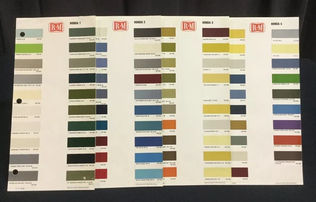 RARE NUANCIER COLORI Chart Book Color Card RM 1974 HONDA $122.61 ...