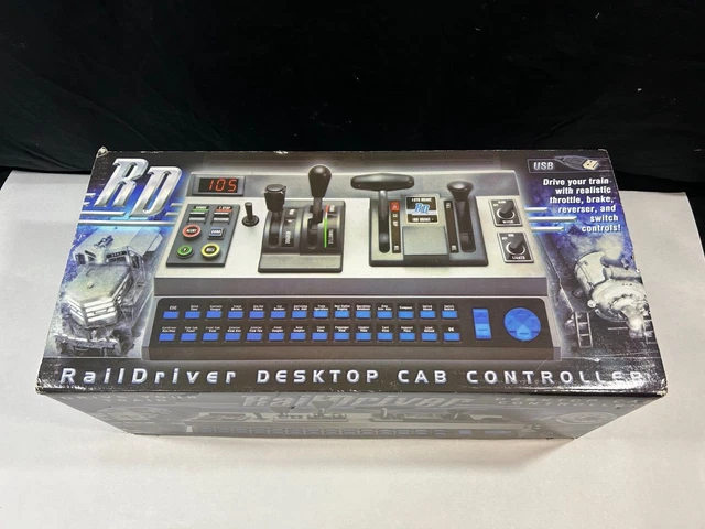 RAILDRIVER MODEL RD-91-MDT-A Desktop Train Cab Controller Simulator USB ...