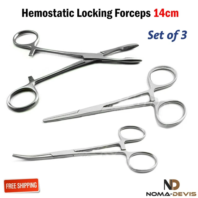 MEDICAL INSTRUMENTS HEMOSTATIC Artery Locking Clamp Forceps Surgical Veterinary $17.79 - PicClick AU