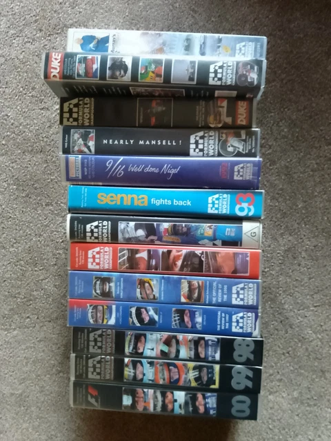 FORMULA ONE VHS tapes, seasons 1986 to 2000 + Murray Walker's intro to ...