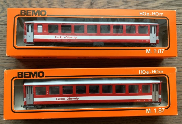 BEMO 3267 HOE-HOM 2nd Class Passenger coach Two Furka Oberalp Great ...