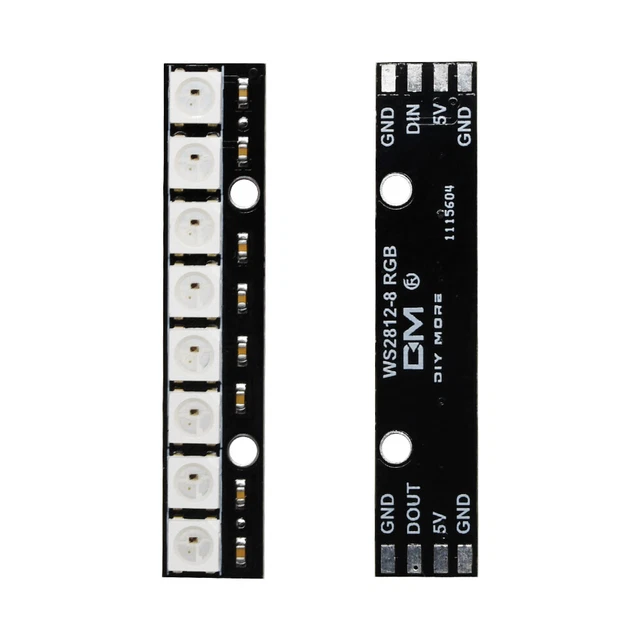 8-BIT WS2812 5050 RGB LED Built-in Full-color Driver Development Board ...