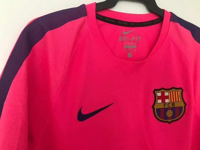 SHIRT PINK 2015 FC Barcelona Training fcb FCBarcelona with rubber lines ...