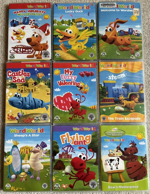 WORDWORLD LOT OF 9 DVDs PBS Kids TV Show Reading Learning Spelling ...