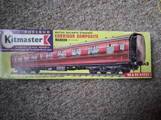 ROSEBUD KITMASTER BR Standard Corridor Composite Maroon Coach E.R W.R ...