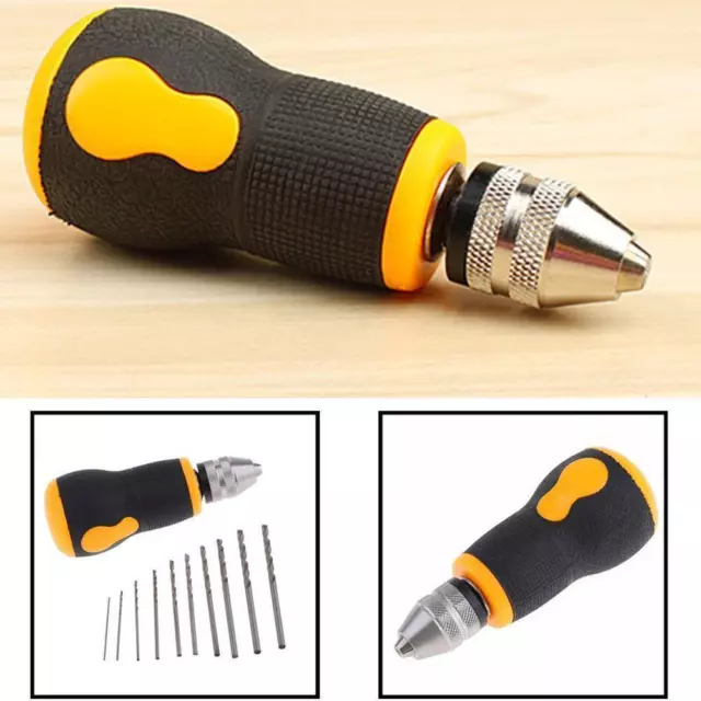 MICRO MINI PORTABLE Small Hand Drill + 10pcs Drill Tool 08-30mm, Bit ...