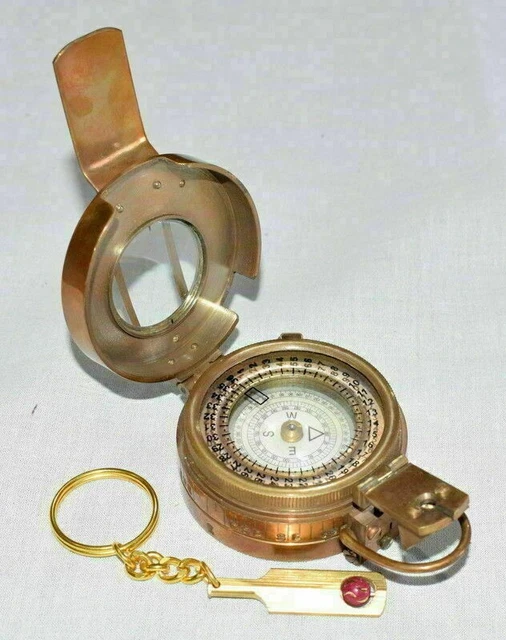 NAUTISCH MASSIVES MESSING Militär Technik Kompass Prismatische Vintage Sammler EUR 22,90 ...