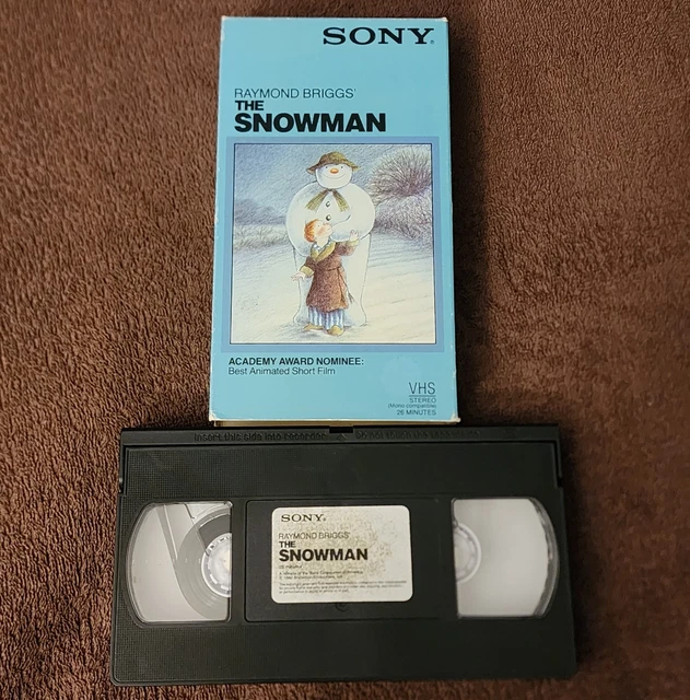 THE SNOWMAN RAYMOND Briggs Animated VHS Video Tape 1982 Snowman ...