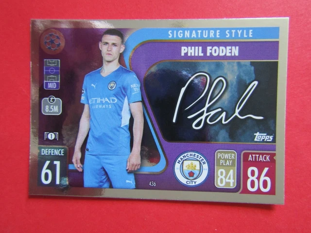 PHIL FODEN OF Manchester City Signature Style card Match Attax CL&EL ...