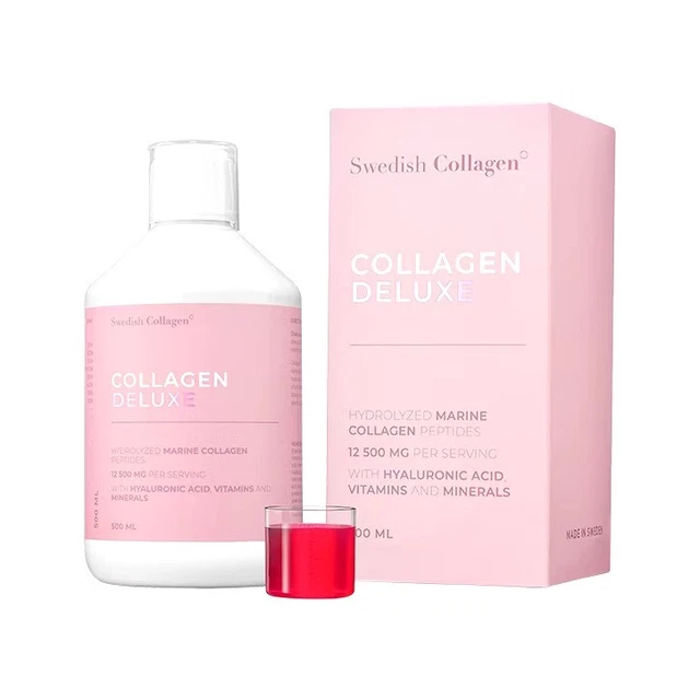 SWEDISH COLLAGEN - 12500mg Collagen Deluxe 500ml I Hydrolyzed Marine ...