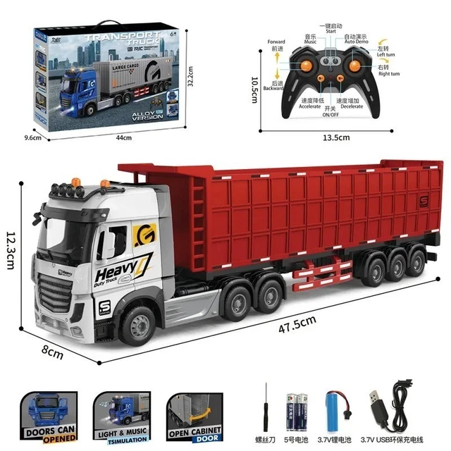 RC CAR BIG Remote Control Oil Tank Truck 9CH Alloy Electronic ...