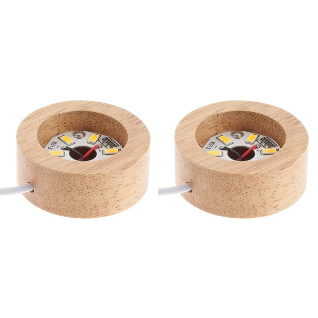 2 PACK LED Display Stand Light up Sphere Night Lamp Thin Ligjt for ...