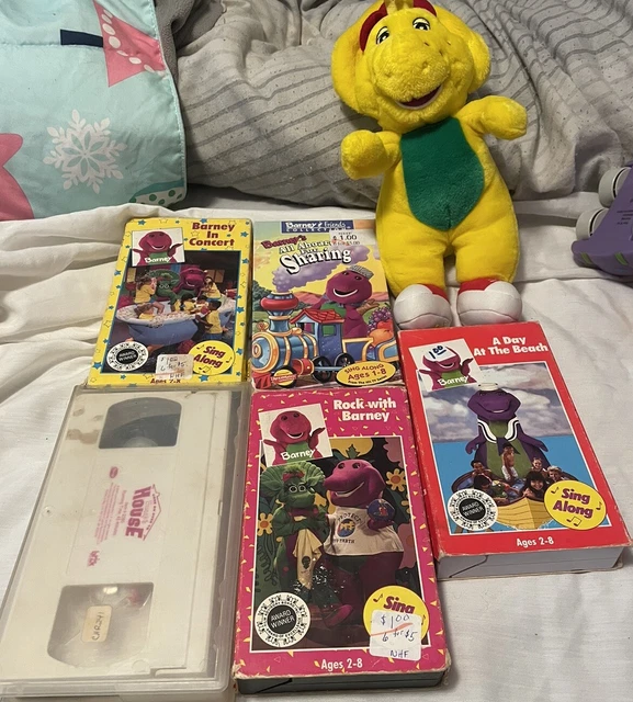 VINTAGE BARNEY PLUSH VHS Lot Vintage VHS Lot And Plush Lot Barney 90s ...