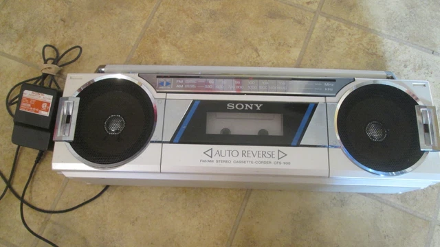 VINTAGE SONY CFS-900 AM/FM Stereo Cassette Tape Recorder Boombox $95.00 ...
