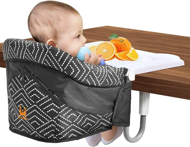 HOOK ON HIGH Chair with Tray,Portable Baby High Chair That Attaches to ...