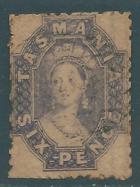TASMANIA QUEEN VICTORIA used 6d stamp (e) £1.99 - PicClick UK