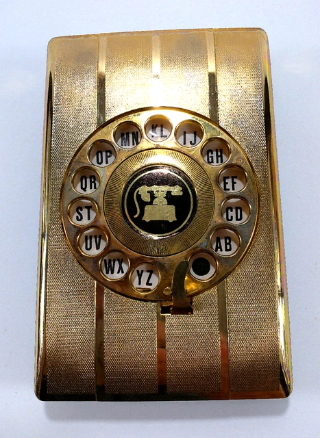 VINTAGE ROTARY TELEPHONE List Finder Flip Up Phone Number Address Book ...