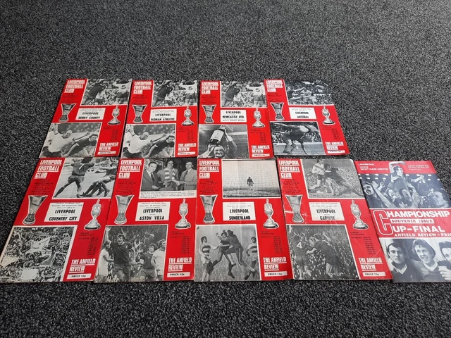 9 X LIVERPOOL FC Home programmes £9.99 - PicClick UK