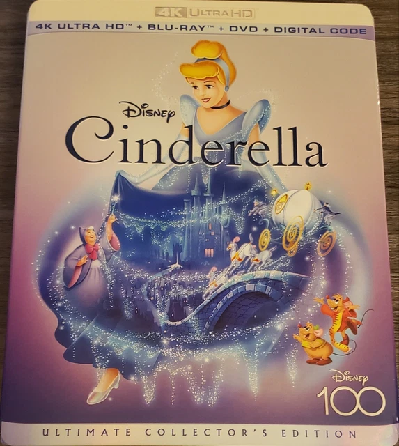 Cinderella Disney 4k Ultra Hd Blu Ray Dvd Digital Code New With
