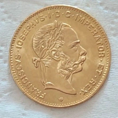 MONETA D'ORO AUSTRIA 1892 da 4 fiorini- mezzo Marengo-imp. Francesco ...