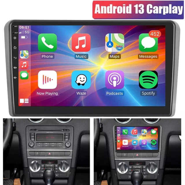 FÜR AUDI A3 S3 RS3 8P 8V 9" Apple Carplay Android 13 Autoradio GPS RDS Navi BT EUR 95,99 ...
