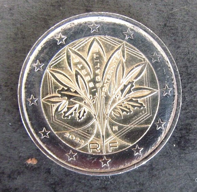 TRES BELLE PIECE 2 EUROS 2022, Liberté, Egalité, Fraternité, RF FRANCE ...