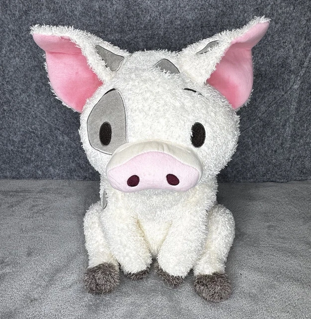 DISNEY STORE MOANA Pua 13" Plush Pig Stuffed Embroidered Eyes Weighted ...
