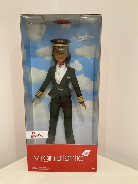BARBIE VIRGIN ATLANTIC Pilot Doll Captain Uniform Mattel GKX £18.00 ...