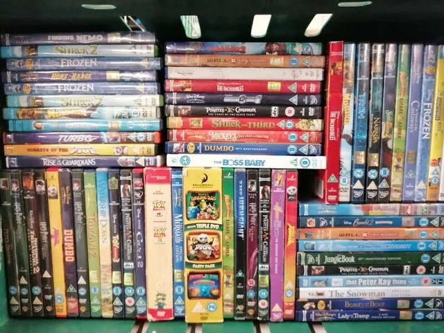 CHILDRENS KIDS FAMILY DVDs Disney Pixar Nickelodeon Dreamworks Lot ...