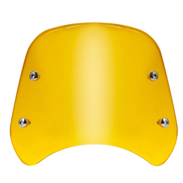 YELLOW MOTORCYCLE WINDSCREEN Universal 5-7" Headlight Fairing ...