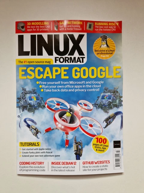 LINUX FORMAT MAGAZINE Raspberry Pi Microsoft Google Office Apps Cloud ...