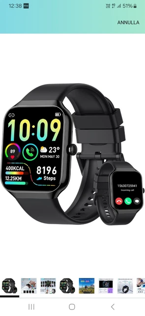 TOGALA SMARTWATCH CON Effettua/Risposta Chiamate, Orologio Smartwatch ...