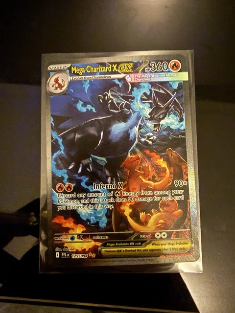 MEGA CHARIZARD X ex Pokemon Card (Phantasmal Flames 125/094) SIR $1,400 ...