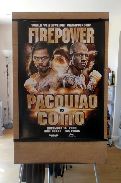 MANNY PACQUIAO VS. MIGUEL COTTO: DUAL SIGNED Original Onsite Boxing ...
