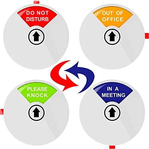 DO NOT DISTURB Meeting In Progress Door Sign with 4 Options for Office ...