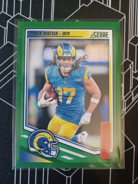 PANINI SCORE FOOTBALL 2025 Puka Nacua Green Parallel Los Angeles Rams ...