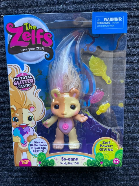 THE ZELFS SO-ANNE Teddy Bear Zelf Troll Figure By Moose Toys Lot #9 MIB ...