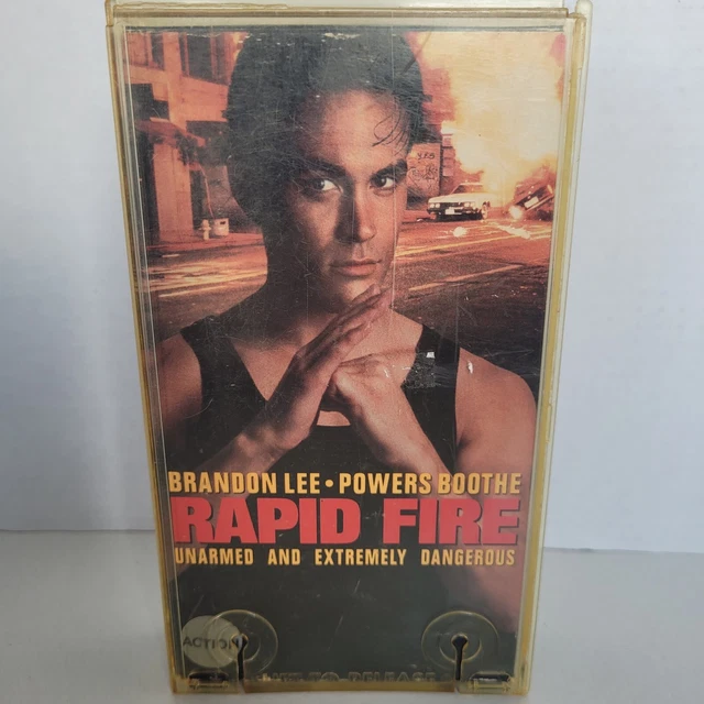 RAPID FIRE VHS 1992 Brandon Lee Powers Boothe Nick Mancuso Action Crime ...