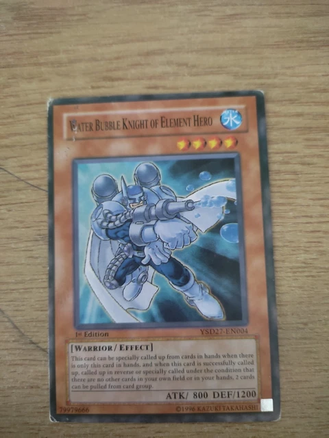 WATER BUBBLE KNIGHT of Element Hero Yu-Gi-Oh! Card £1.30 - PicClick UK
